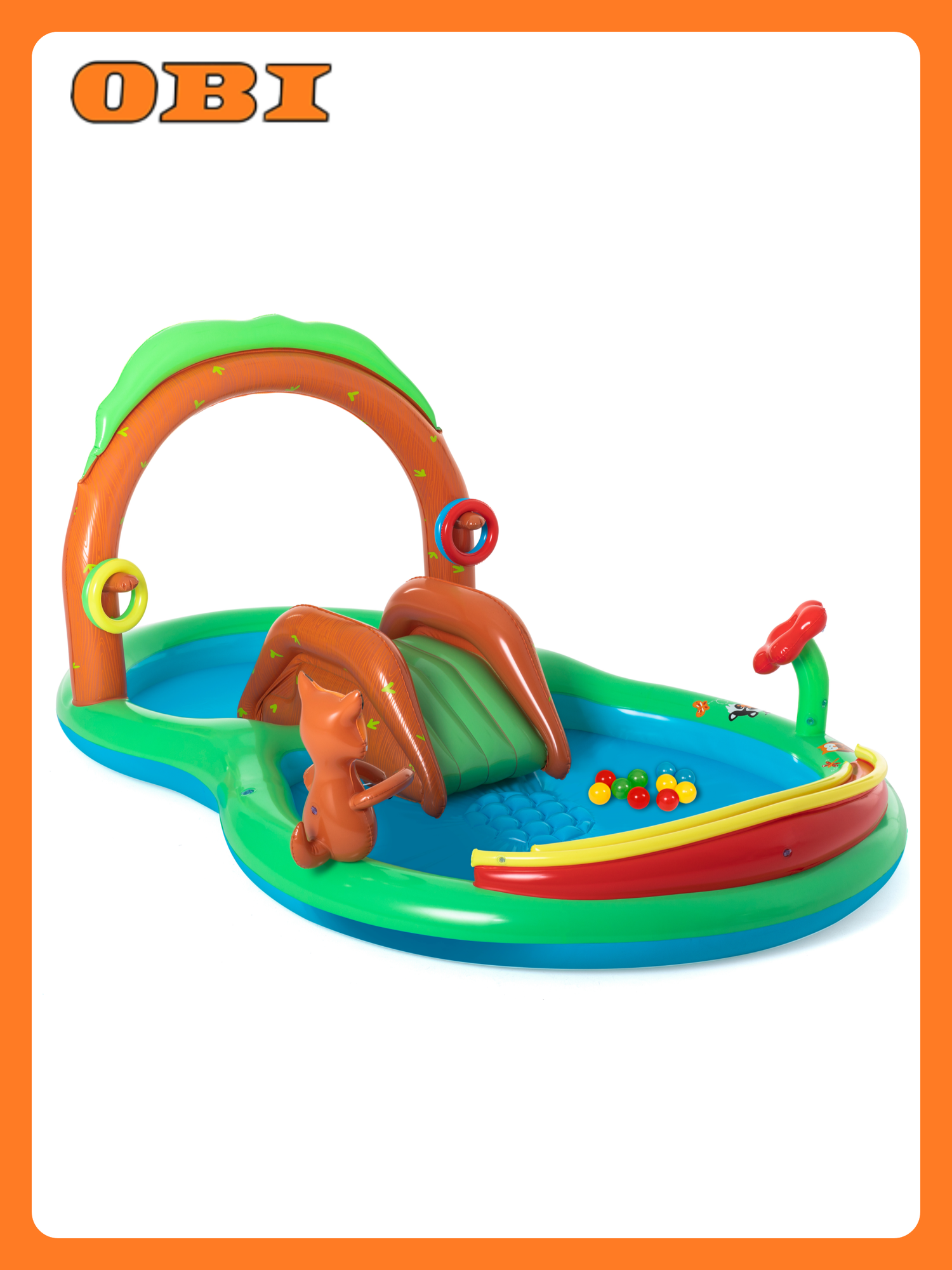 Игровой центр Bestway "Friendly Woods", 295 см x 199 см, голубой, оранжевый