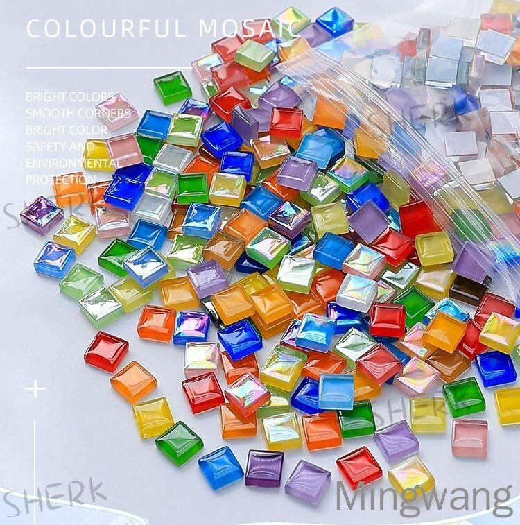 Набор частиц мозаики из цветного стекла, 1200 разных цветов, для росписи своими руками и ручной работы