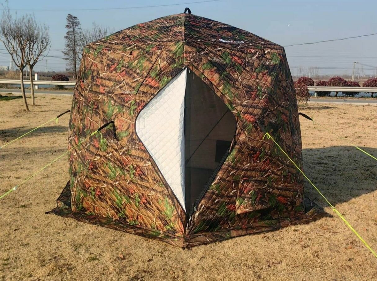 Зимняя палатка Terbo & MirCamping Куб 2 (камуфляж) мобильная баня и уютный дом для рыбака