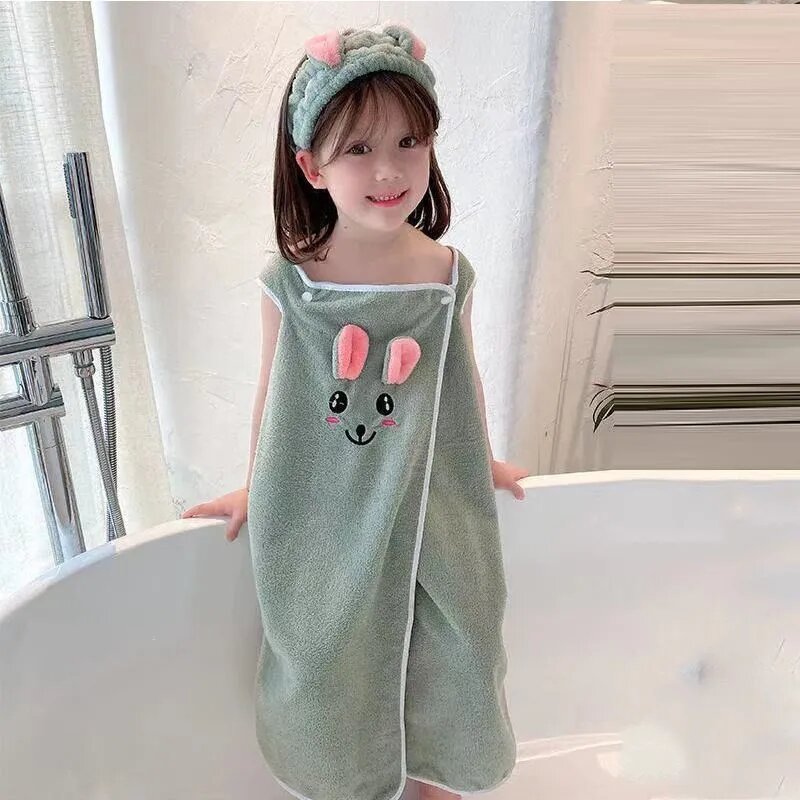 Мягкое полотенце из кораллового бархата с резинкой для волос, детское и взрослое