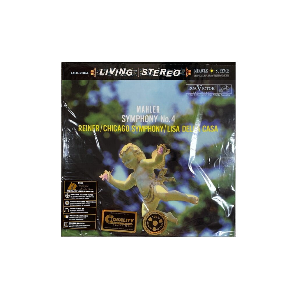 Виниловая пластинка Mahler*, Reiner* / Chicago Symphony* / Lisa Della Casa - Symphony No. 4 (1 LP)