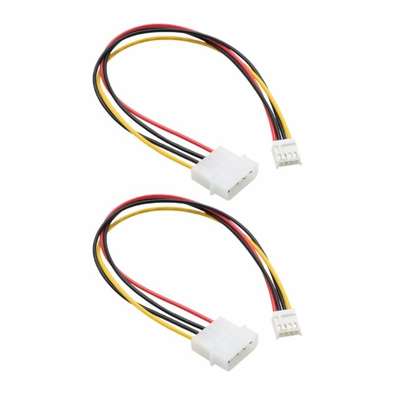 (2 шт.) Кабель питания: Molex 4-pin to Floppy 4-pin (2 шт.)