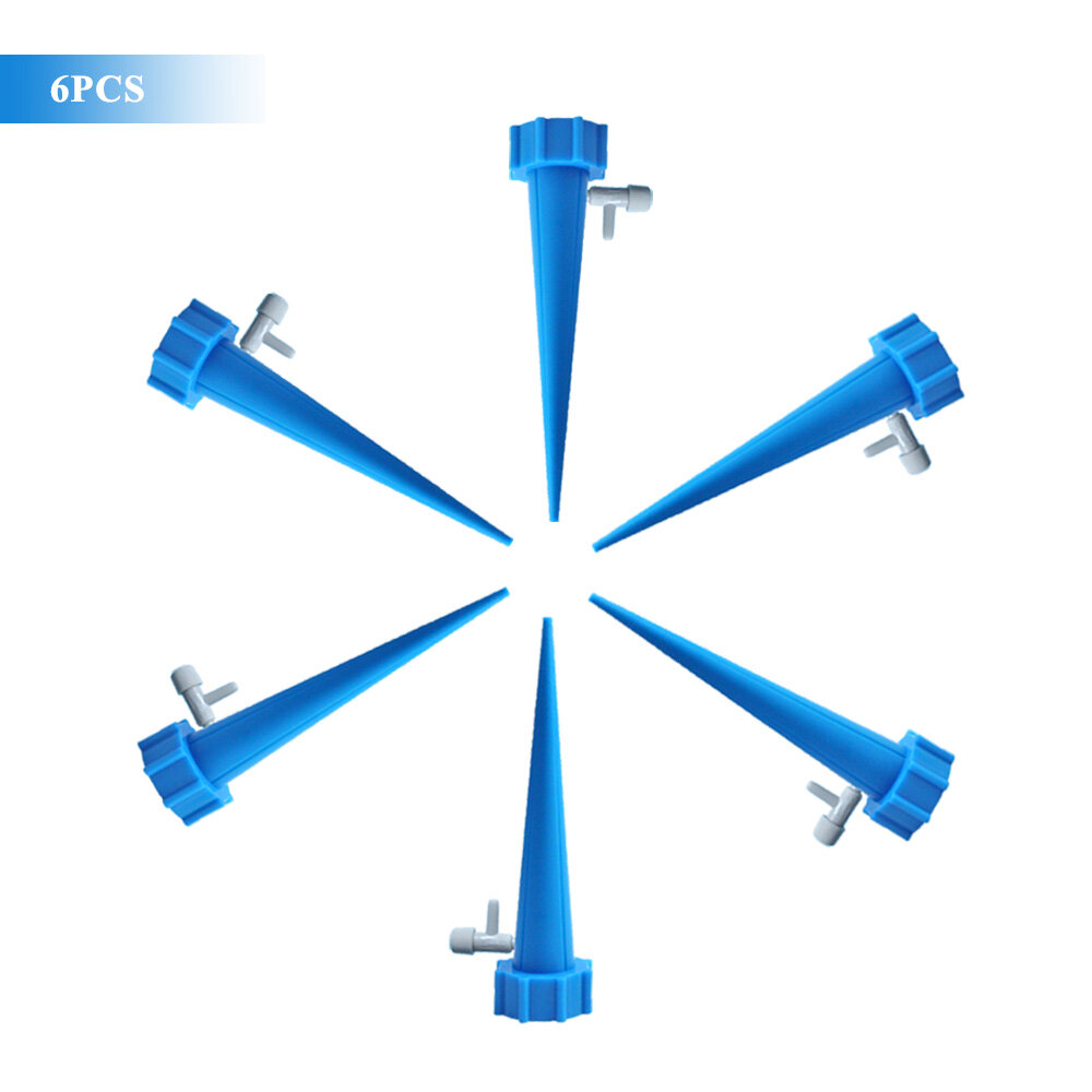 Устройство для полива с автоматическим регулированием потока воды, с клапаном управления и переключателем, дождевальный спринклер для капельного полива (Стандартный, 6 шт.)