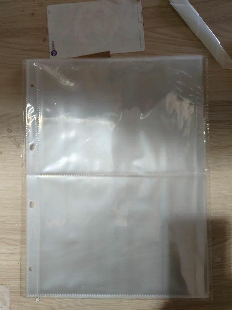 Вкладыши для папки с кольцами А4, 9 секций, горизонтальные 2 кармана, 10 листов, для хранения фотографий