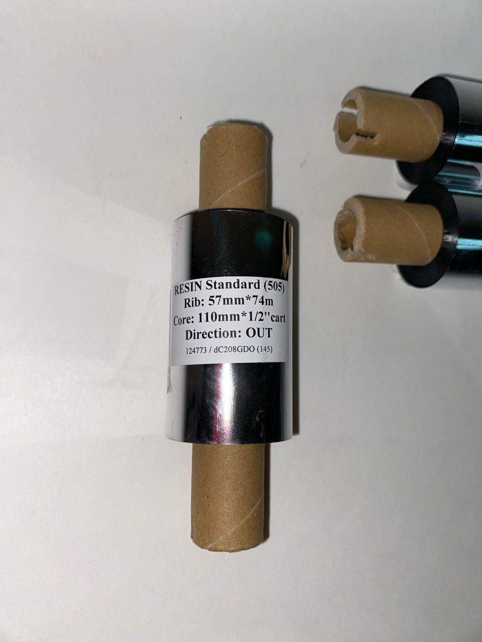 Риббон 57мм х 74м Черный RESIN 505 Смола, вт. 0,5"/110, OUT, 1 рулон