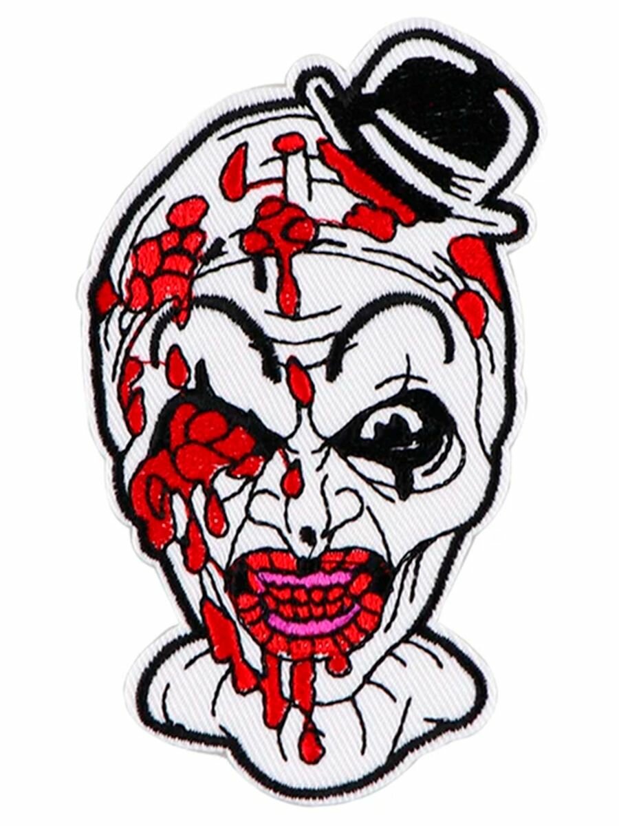 Нашивка - термоаппликация Арт клоун Ужасающий из фильма Ужас