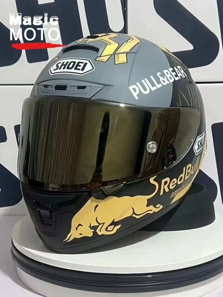 Shoei Мотошлем, цвет: черный, золотой, размер: L