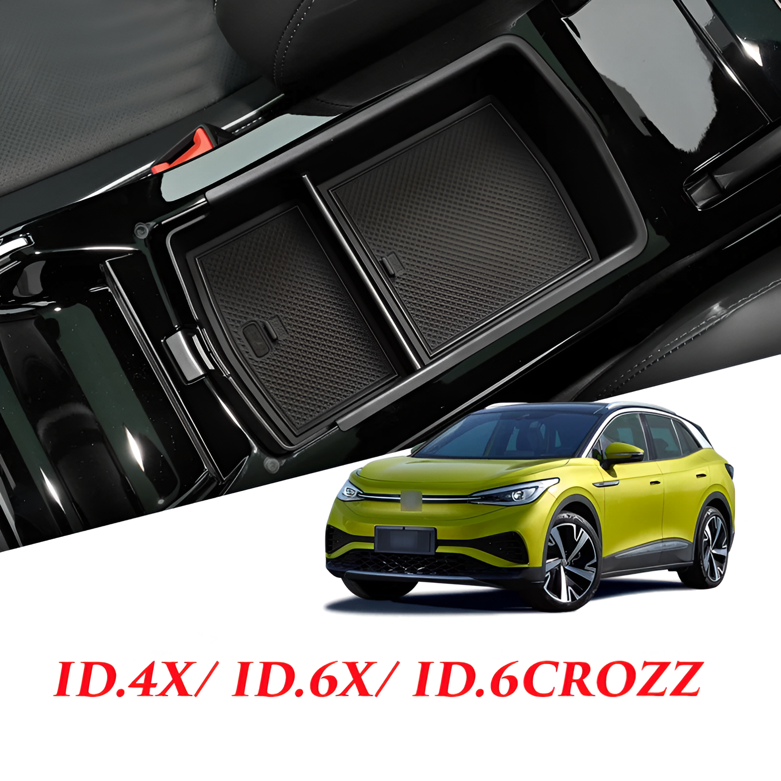 Органайзер в подлокотник MyPads для автомобиля Volkswagen ID.4X 2020 21 22 23 / ID.6X/ ID.6CROZZ 21-23 центральный ящик