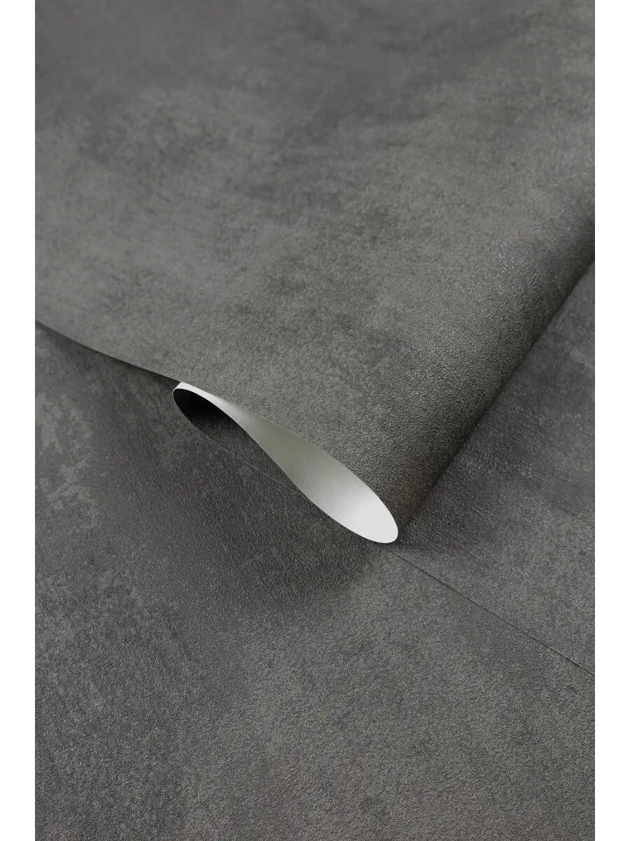 Обои виниловые на флизелине метровые под бетон 1,06*10м цвет темно-серый