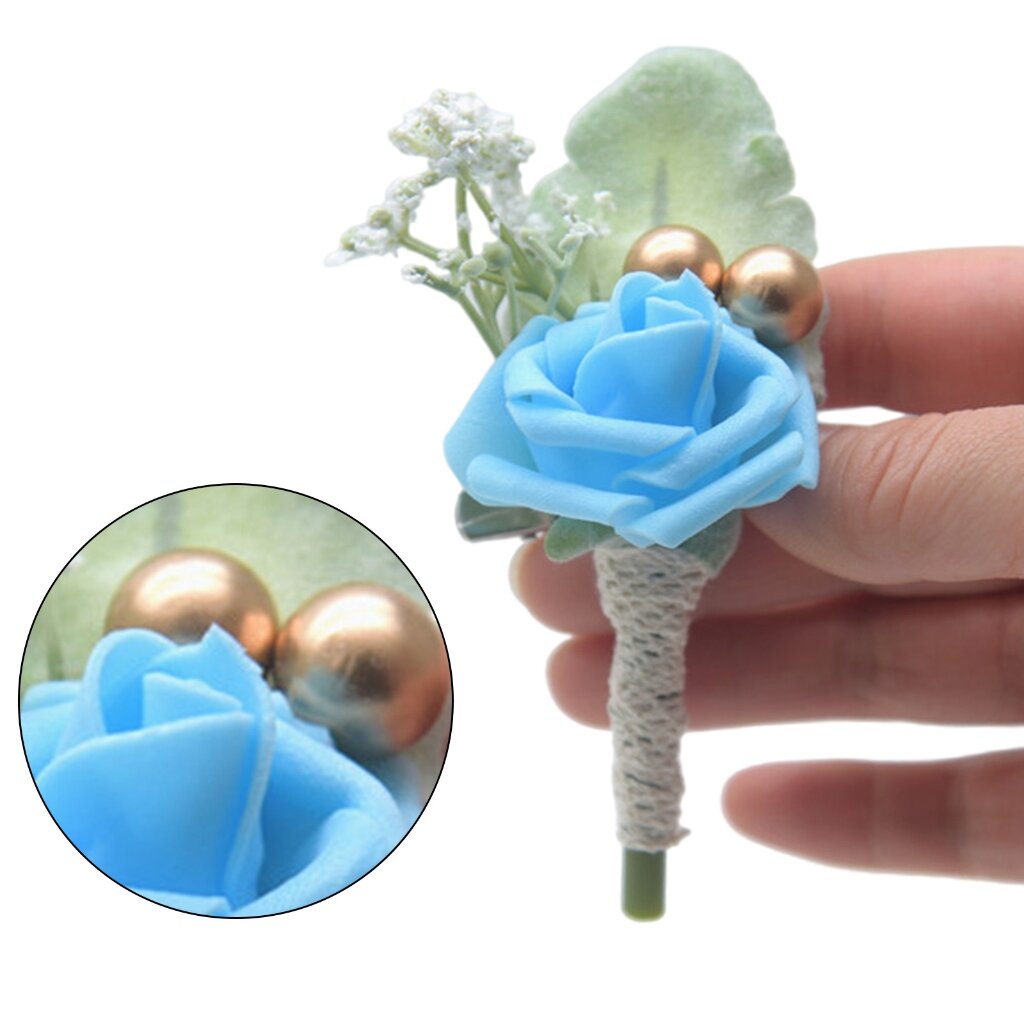 Бутоньерка из 4 роз для жениха и невесты, Бутоньерка для свадебного букета, бутоньерка для выпускного вечера, бутоньерка для годовщины свадебной церемонии