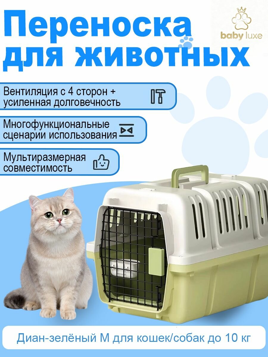 Переносная клетка-переноска для домашних животных: авиаперевозка, автомобильная транспортировка, вентиляционные отверстия