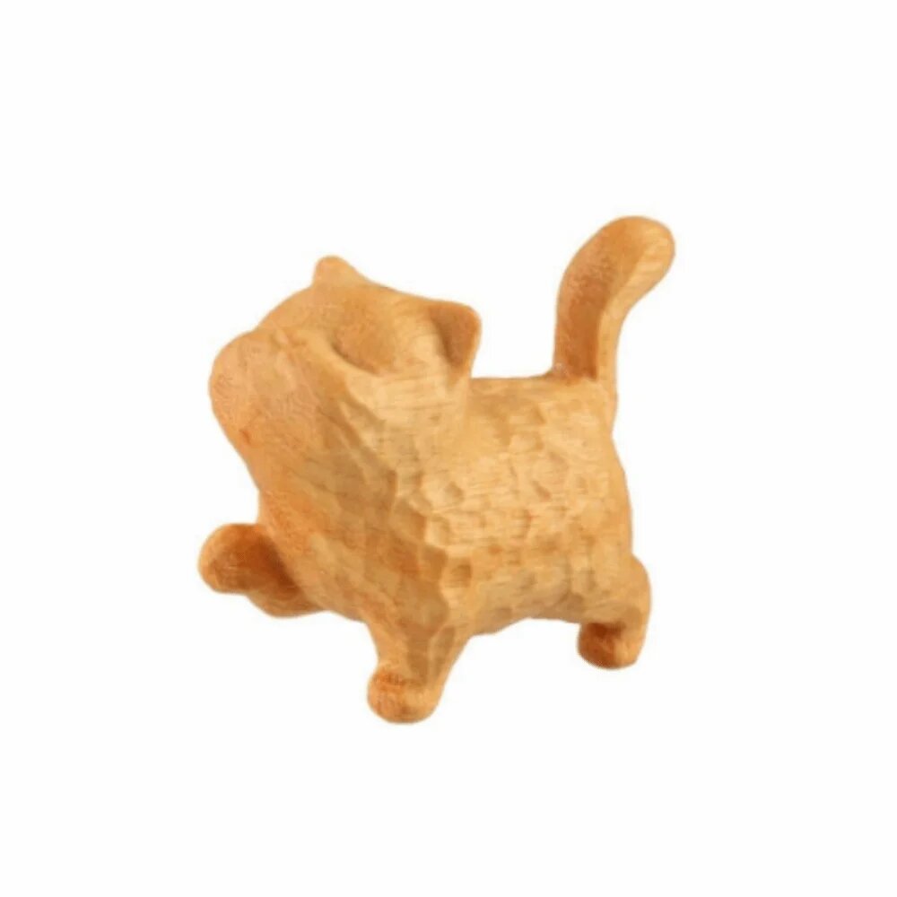 Деревянная кошка статуэтка, цвет B