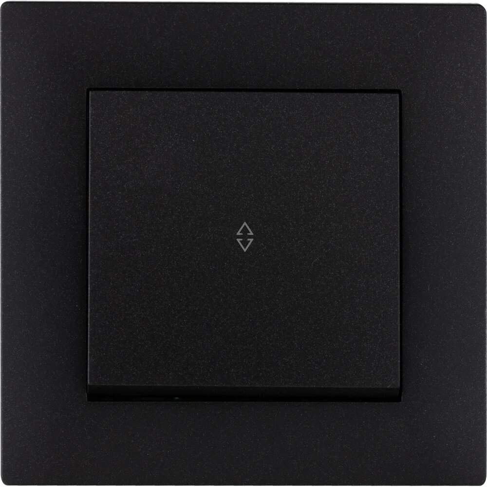 Переключатель MAKEL 1-клавишный СП KAREA RIZZ 10А IP20 черн. 88054005