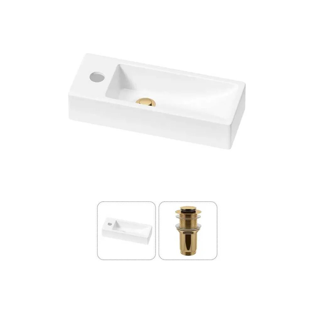 Комплект Wellsee 2 в 1 Lavinia Boho Bathroom Sink накладная/подвесная раковина 38x14 см 20215911R