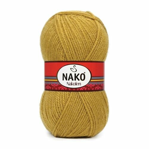 Пряжа Nako Nakolen 1549 (5 мотков по 100г/210м) горчичный