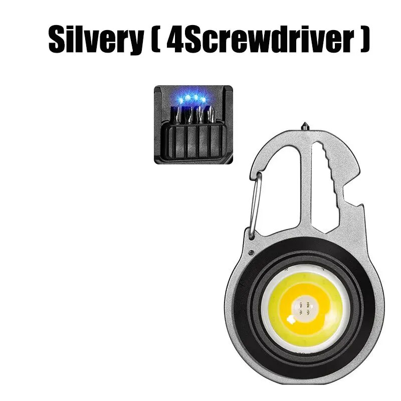 Мини-фонарик LED с магнитом, Silver (Silvery) w5137