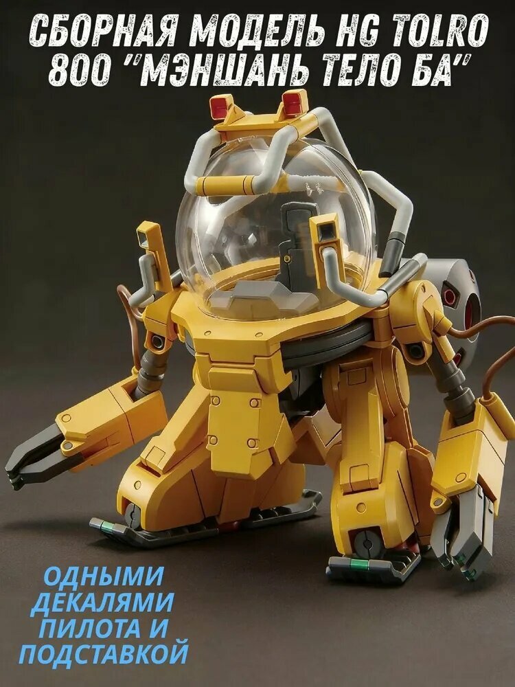 Сборная модель HG TOLRO 800 "Мэншань Тело Ба": инженерный механизм с водными декалями пилота и подставкой