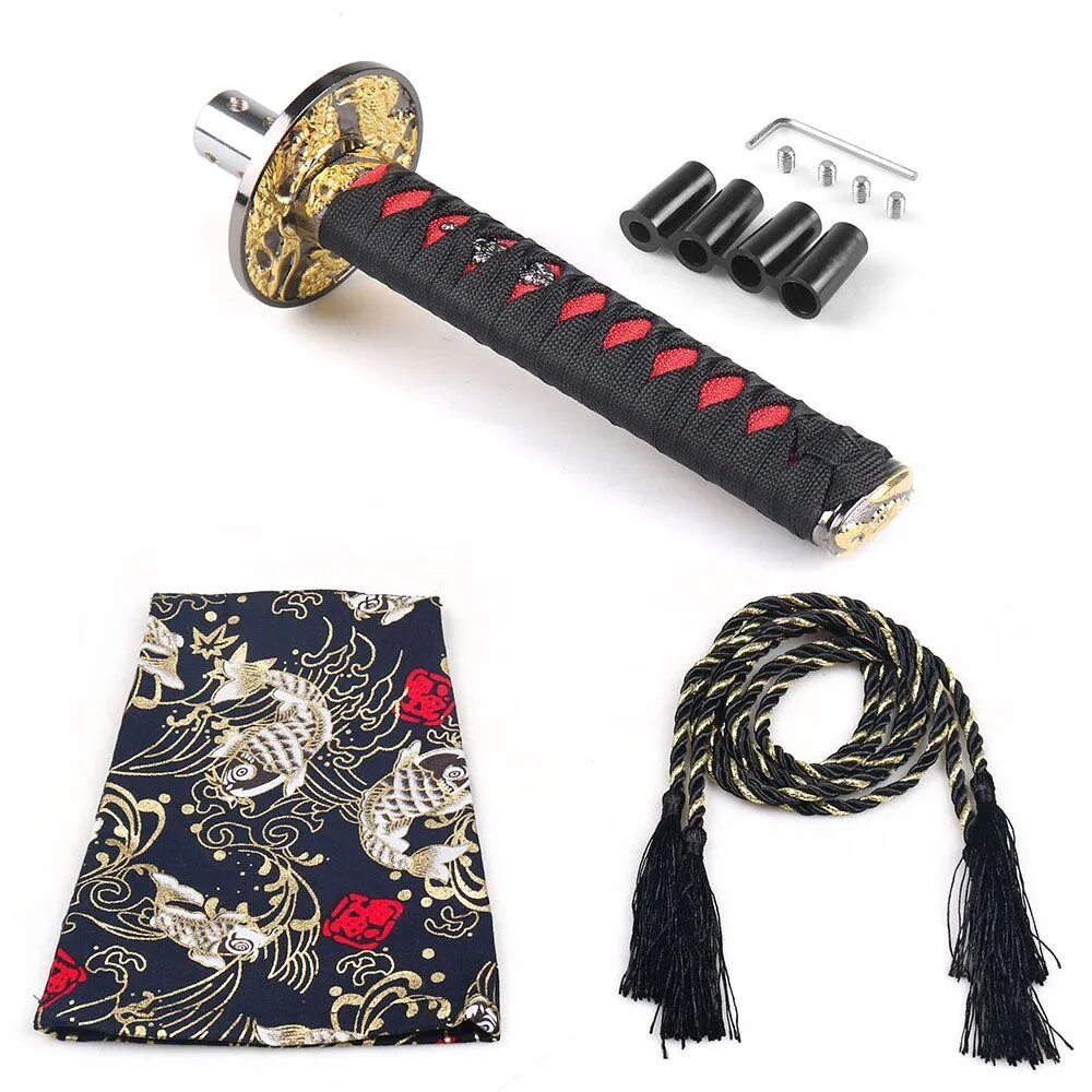 Универсальная ручка переключения передач JDM Katana Samurai Sword 200 мм с пылезащитным чехлом Хомуты ручки переключения передач с адаптерами