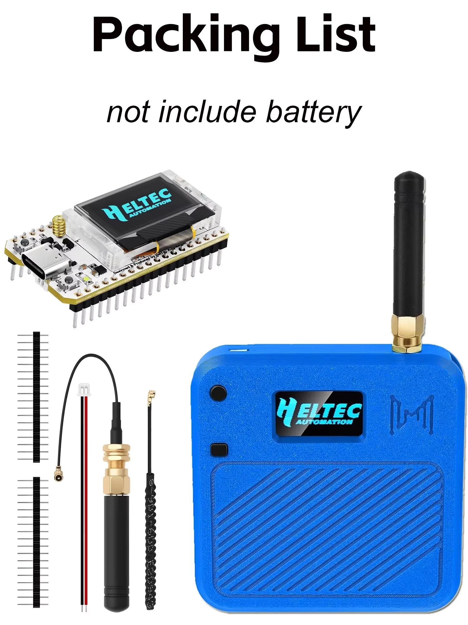 Heltec V3 WIFI LoRa 32 868 МГц плата Arduino с синим чехлом