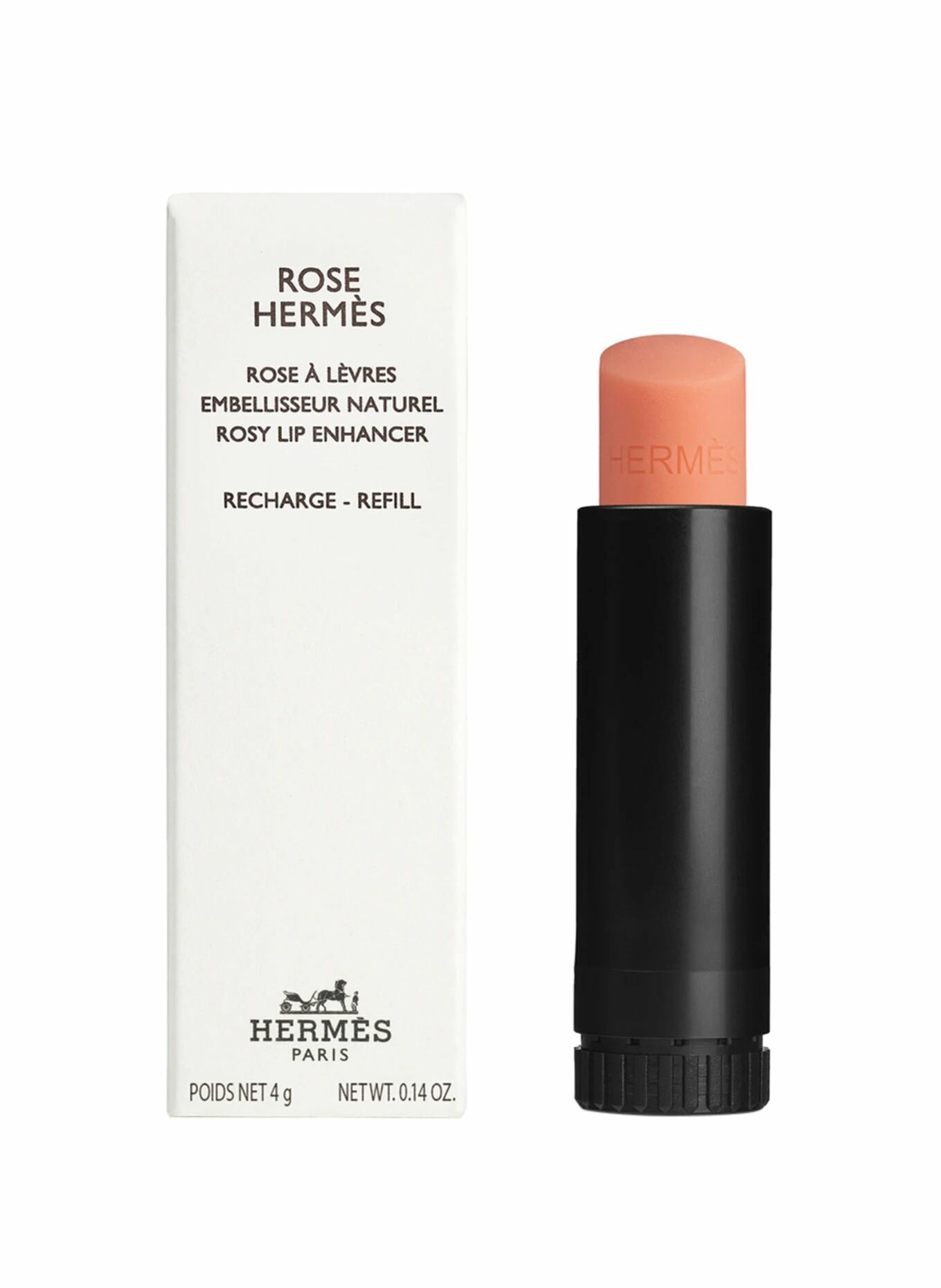 HERMES Сменный блок-бальзам для губ ROSE HERMES 4 г, оттенок 14 ROSE ABRICOTE