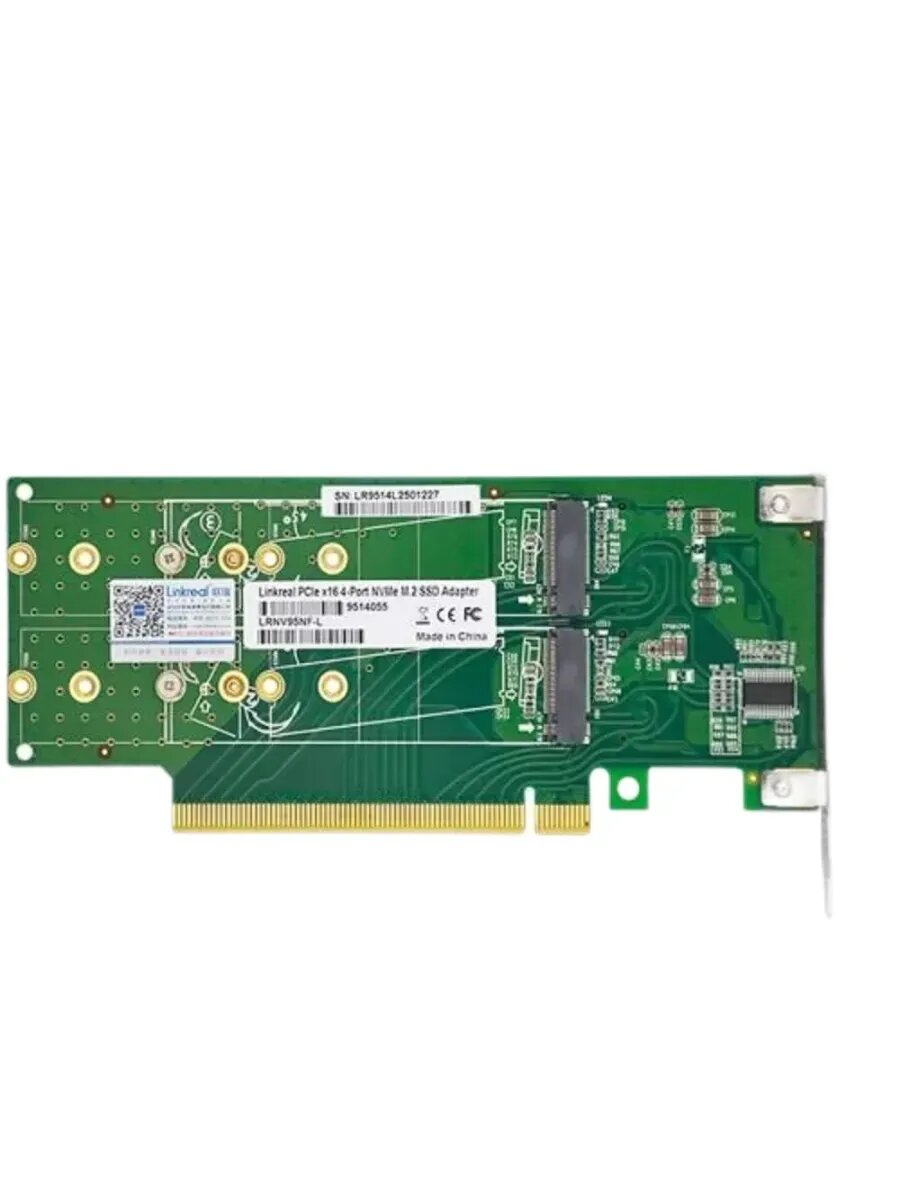Плата расширения LRNV95NF-L PCIe x16 to 4-Port M.2 NVMe
