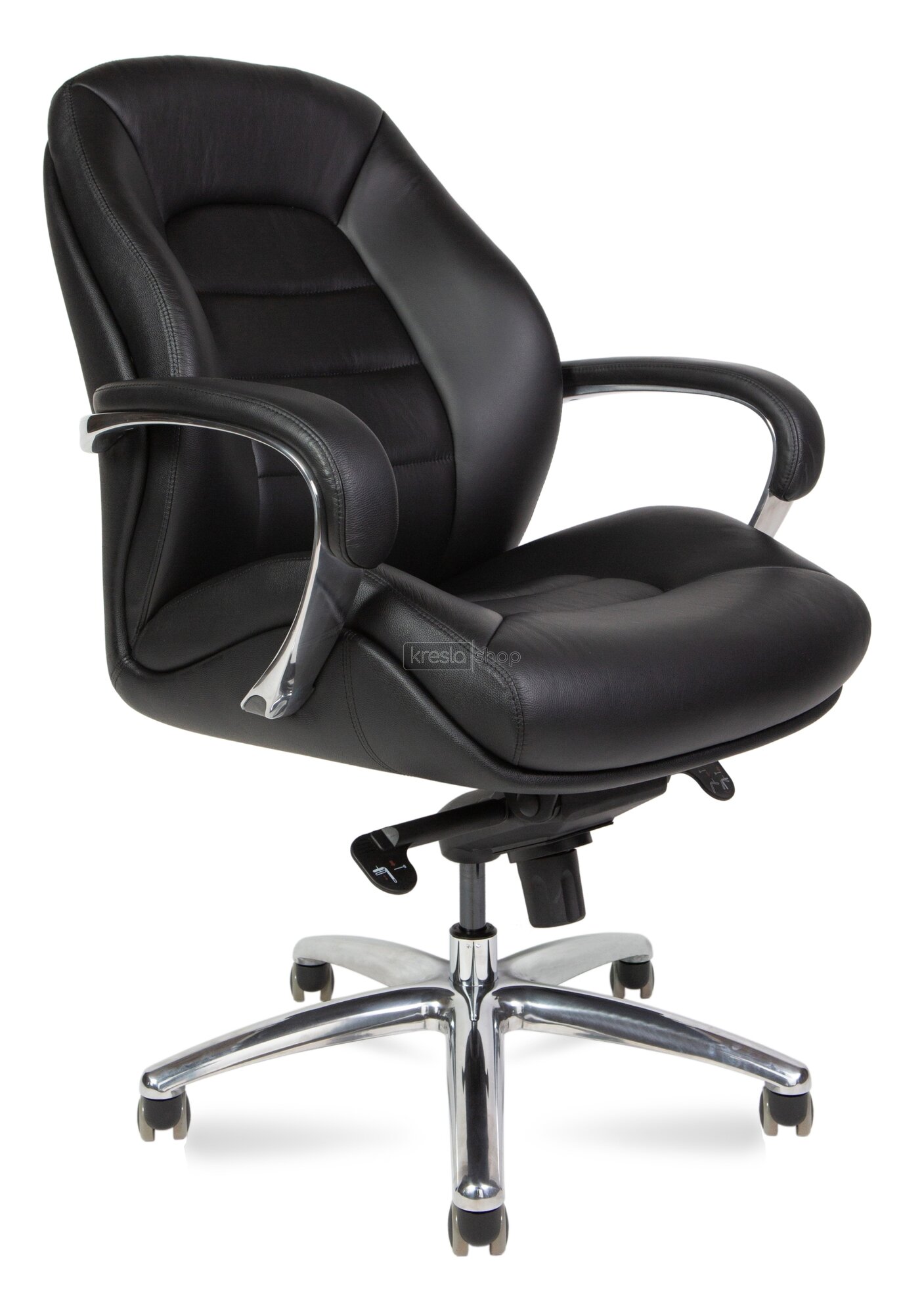 Кресло для руководителя Norden PORSCHE LB F281 black leather черная кожа