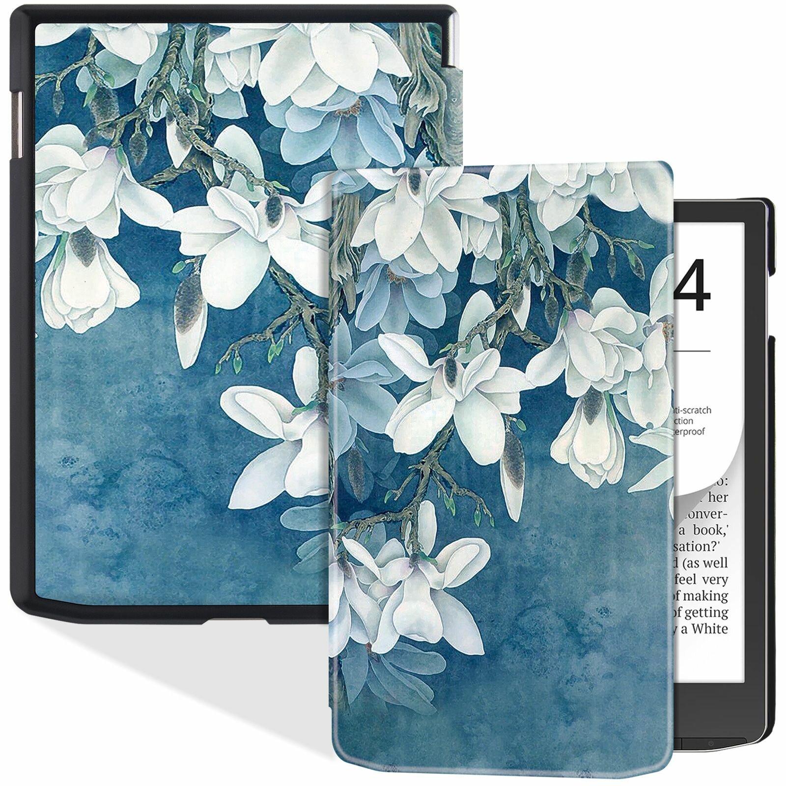 BOZHUORUI Чехол для 7.8" Pocketbook InkPad Color 2/InkPad Color 3 e-Reader, тонкий легкий чехол из искусственной кожи с автоматическим сном/пробуждением