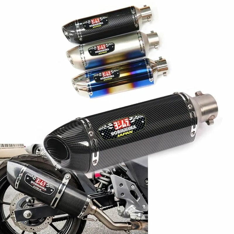 Глушитель YOSHIMURA прямоток для мотоцикла — универсальный выхлоп для питбайка, для тюнинга и замены, в магазине