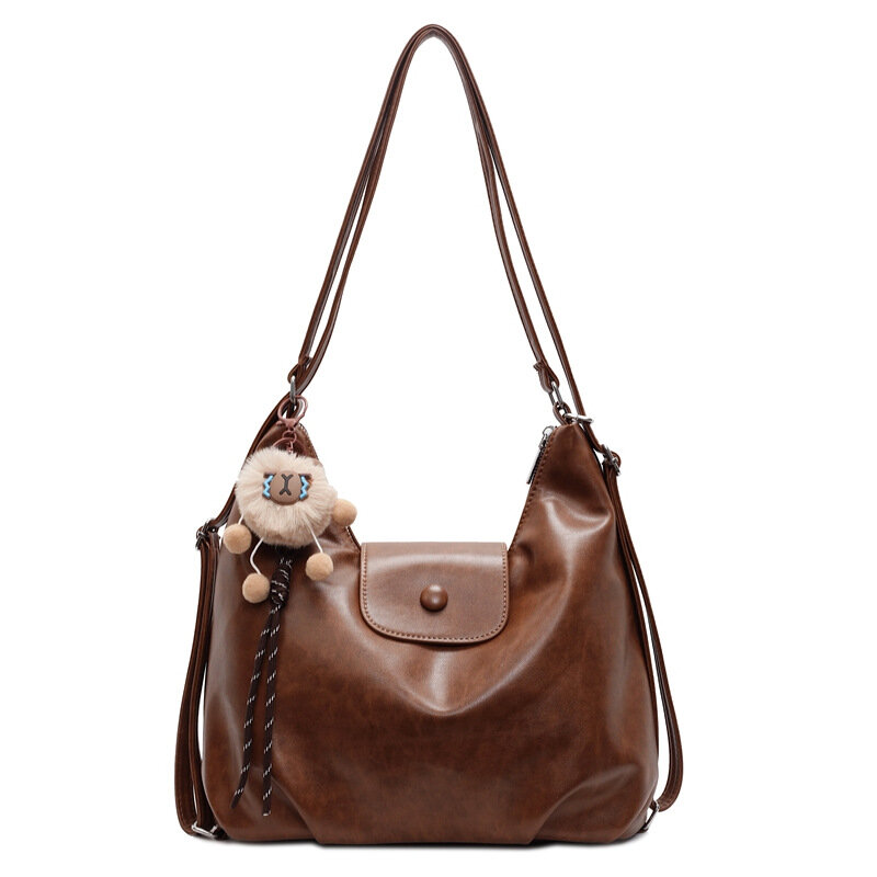 Женская сумка, многофункциональная, большой вместимости, новая мода, ретро, сумка через плечо, сумка для поездок, двойная сумка через плечо