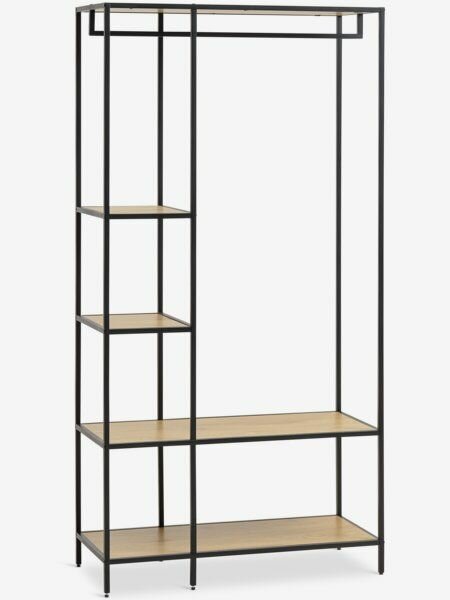 Комплект мебели для прихожей Jysk TRAPPEDAL цвет теплый дуб/черный 90 x 178 x 40 см.