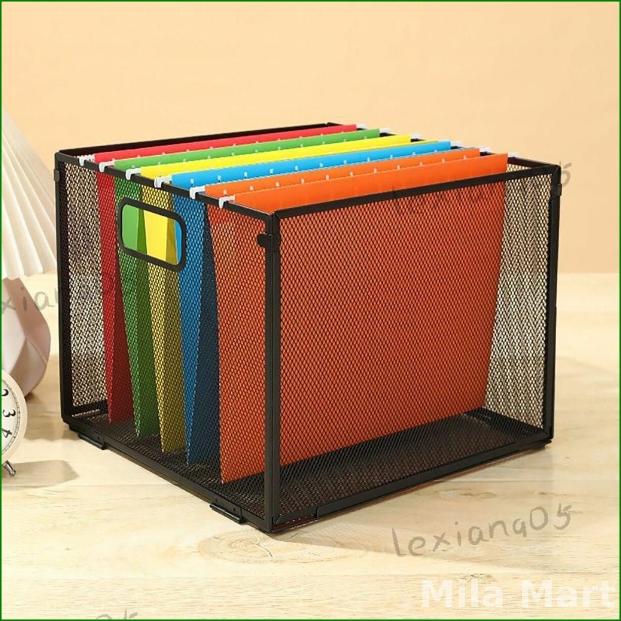 Съемная корзина для хранения офисного настольного стеллажа большой емкости-средняя