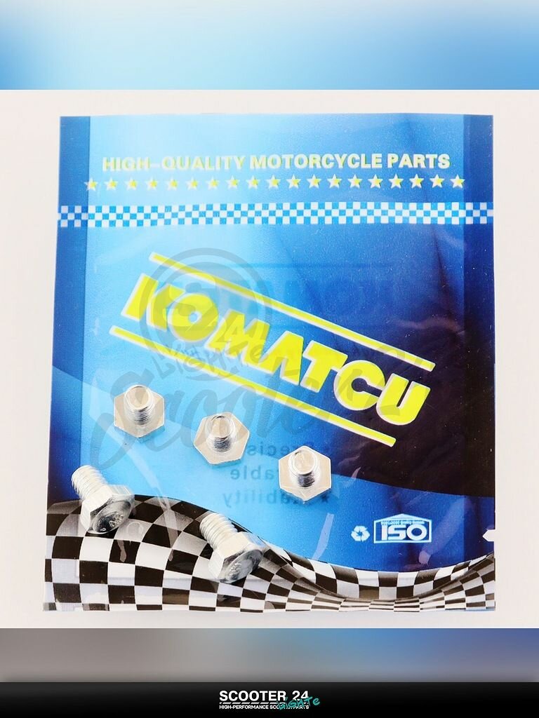 Болт крепления передней звезды на мопед и мотоцикл на мотоцикл и мопед Alpha, Delta / Альфа Дельта / Альфа Дельта Орион 139FMB, 152FMH "KOMATCU" (5шт)