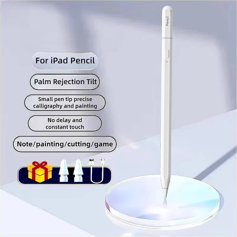 Стилус M4 для iPad (2026) с функцией Palm Rejection и датчиком наклона для iPad Air 6, M2 Pro, M3, iPad Pro 11, 12.9, 13, 7/8/9/10/11-го поколения, mini 5, 6, 7