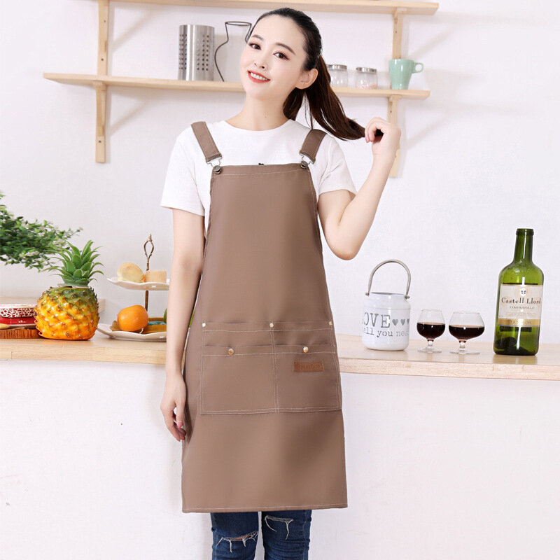 Утолщенный водонепроницаемый фартук из брезента для ресторанов, пекарен, кухонь, кафе, кафе-бистро, садовых работ,