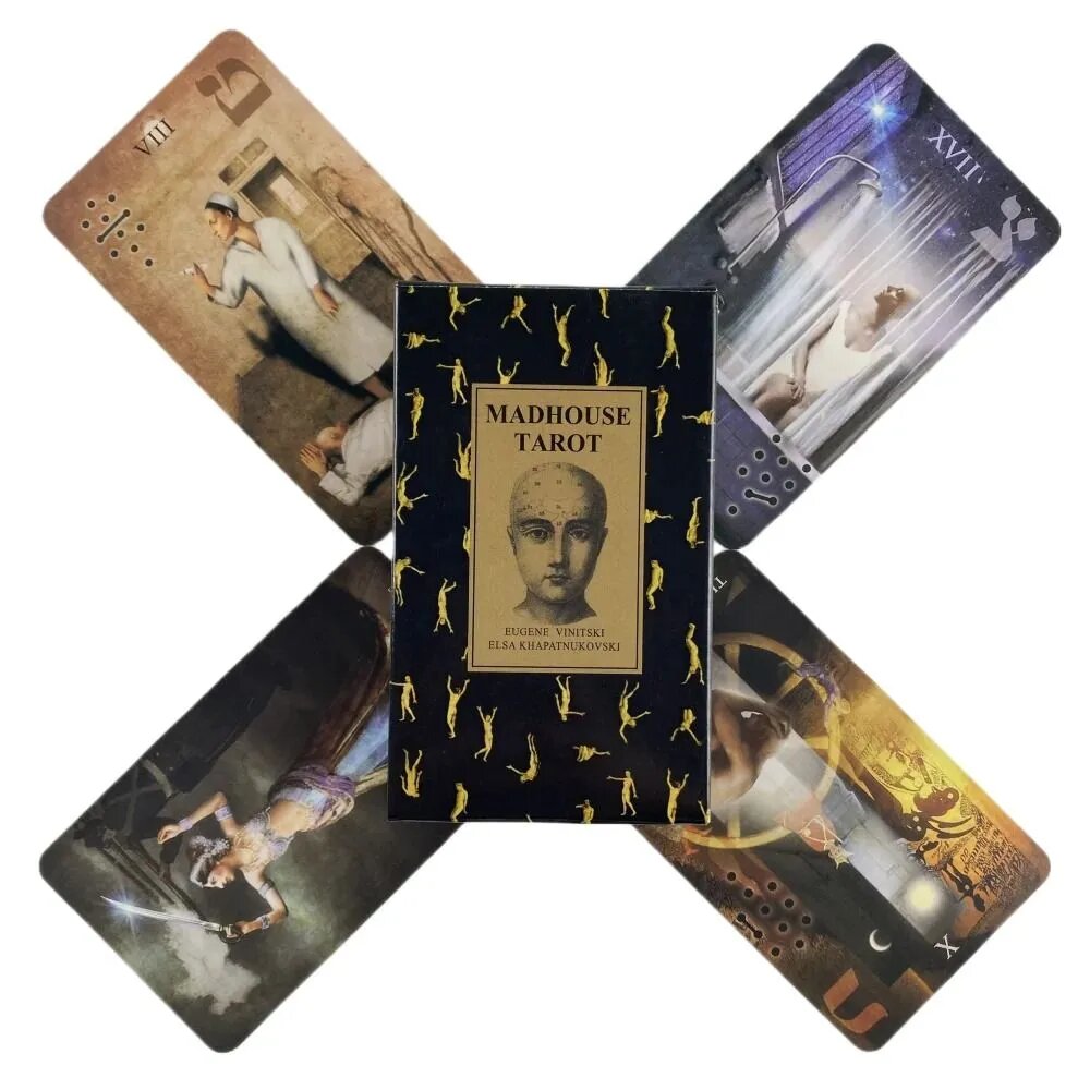 Yunzhongyao карты Таро сумасшедший дом/Madhouse Tarot,78 шт, Гадальные карты