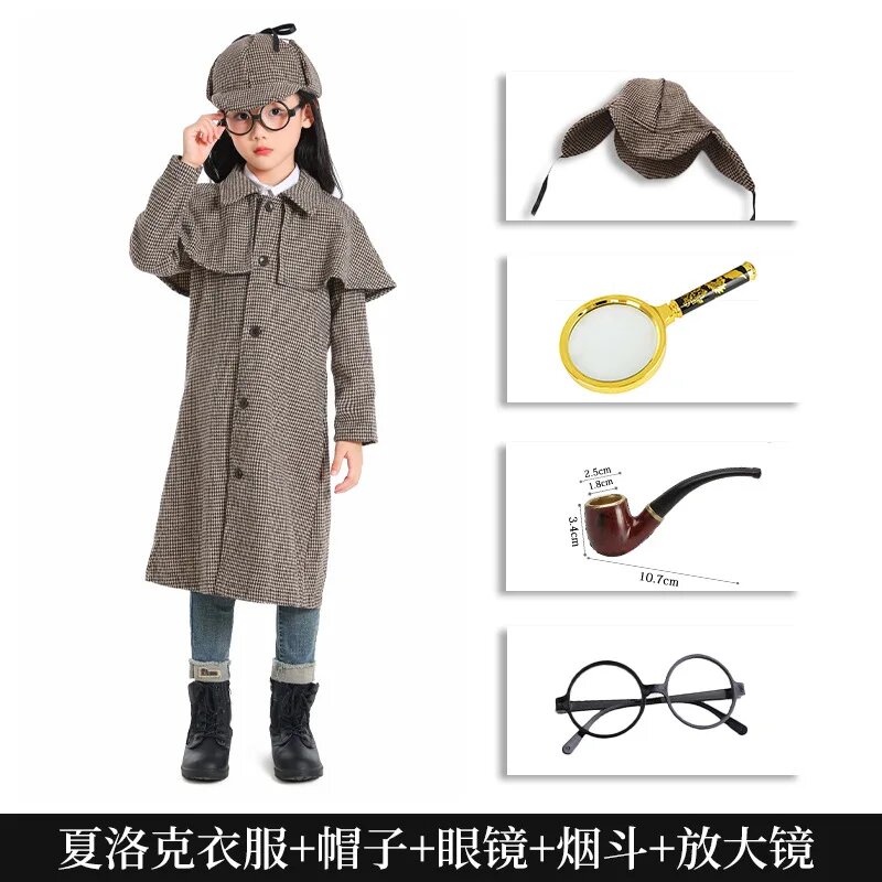 Шерлок Холмс Косплей Костюм XL, 06 Style