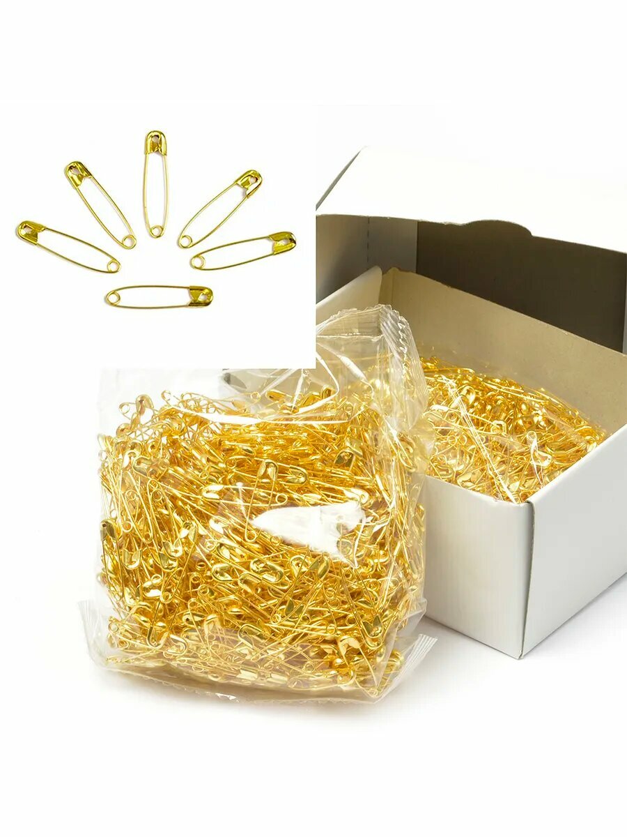 Булавки швейные английские 23мм цв. латунь уп.1728шт.