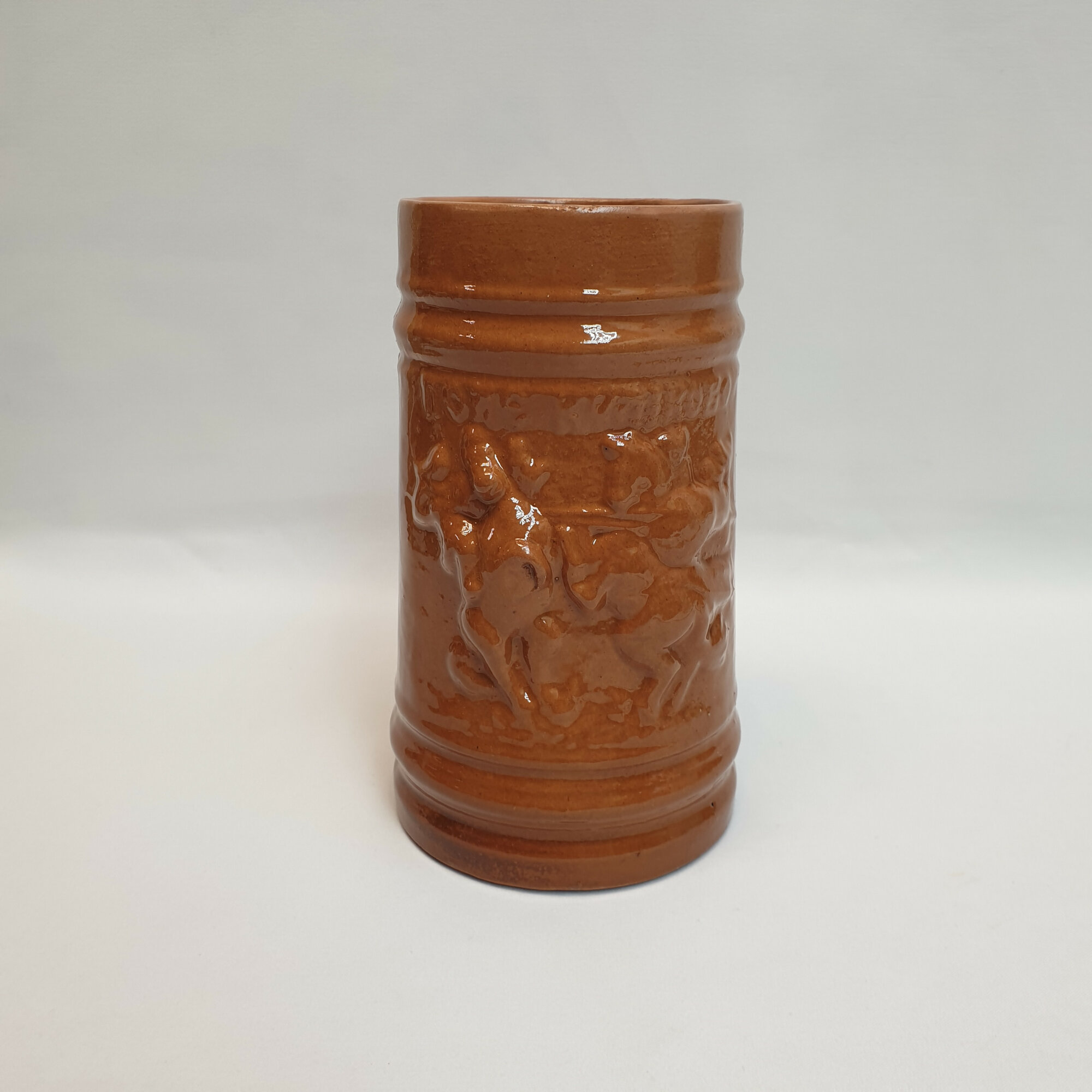 Пивная кружка "Куликово поле", керамика, 1400 мл, винтаж СССР