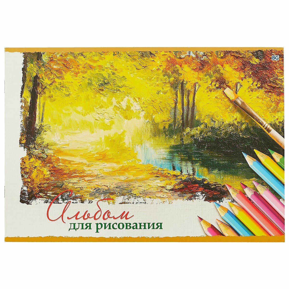 Альбом для рисования «Art of nature» BG А4, 12 листов, скрепка, в ассортименте