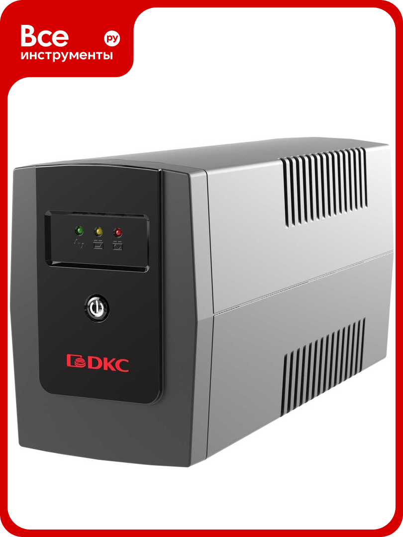 Линейно-интерактивный источник бесперебойного питания DKC серии Info, 600 ВА/360 Вт, 1/1, 2xSchuko, 1x7Aч INFO600S