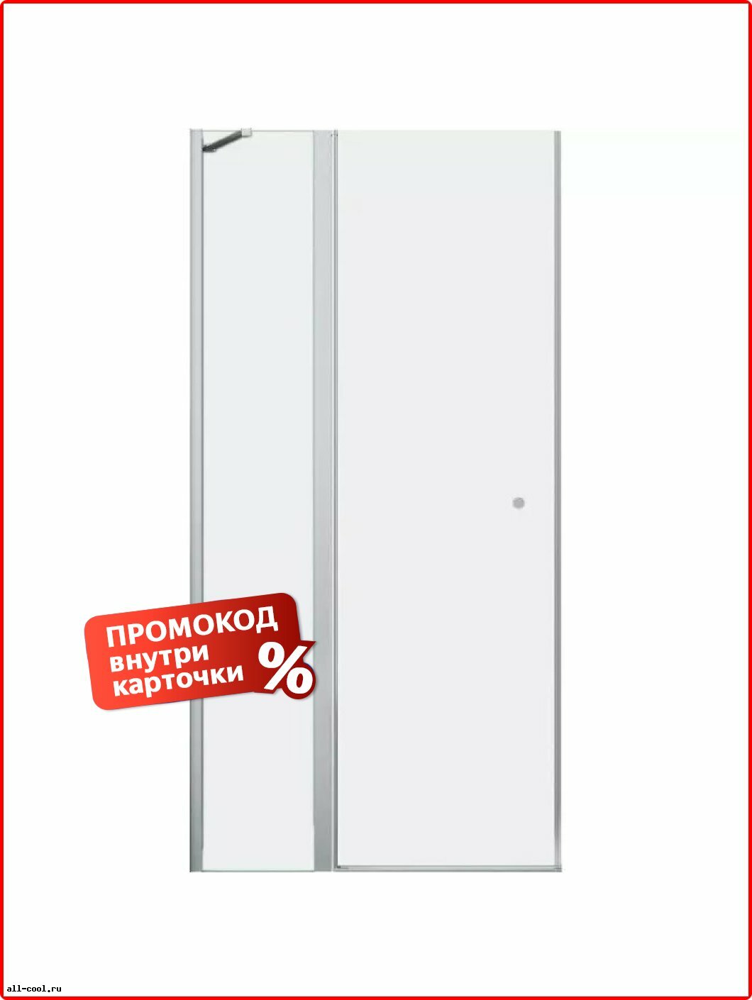 Душевая дверь в нишу BelBagno Mirta 120x195, прямоугольная, прозрачное, 6 мм, распашные