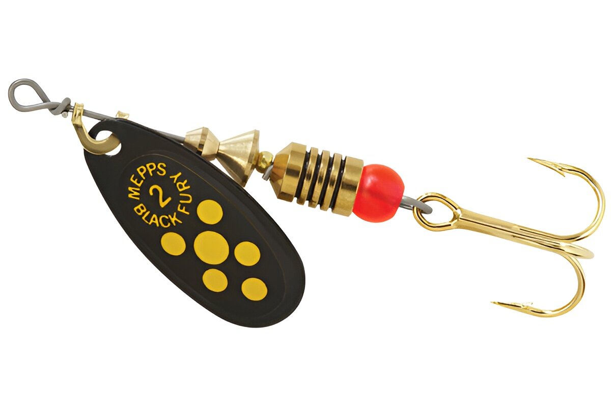 Блесна вращающаяся Mepps "BLACK FURY", 2, Black/Yellow, 1 шт.