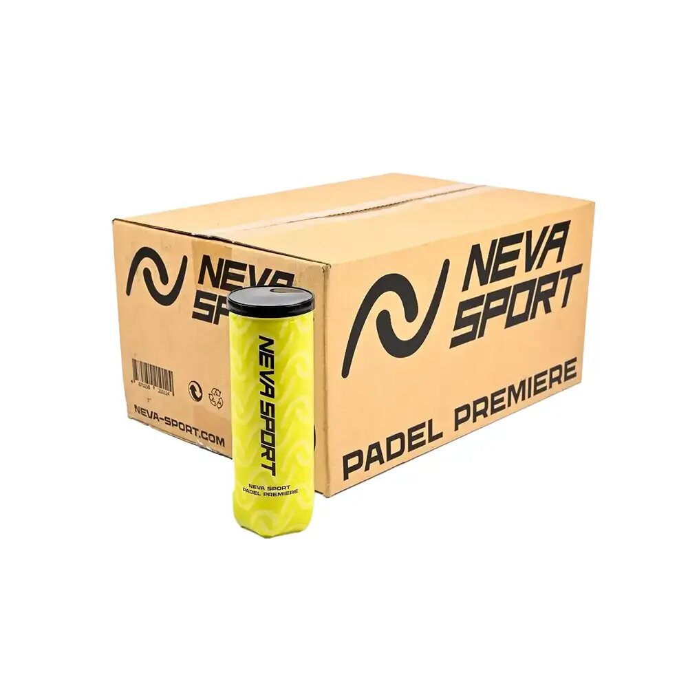 Мячи для падел-тенниса NEVA SPORT PADEL PREMIER 3шт (коробка 72 мяча) 502101