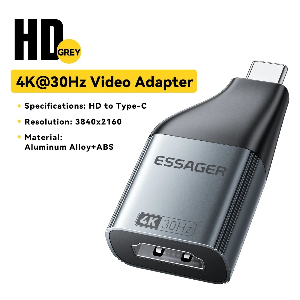 Essager 4K@30Hz HDMI to Type-C адаптер