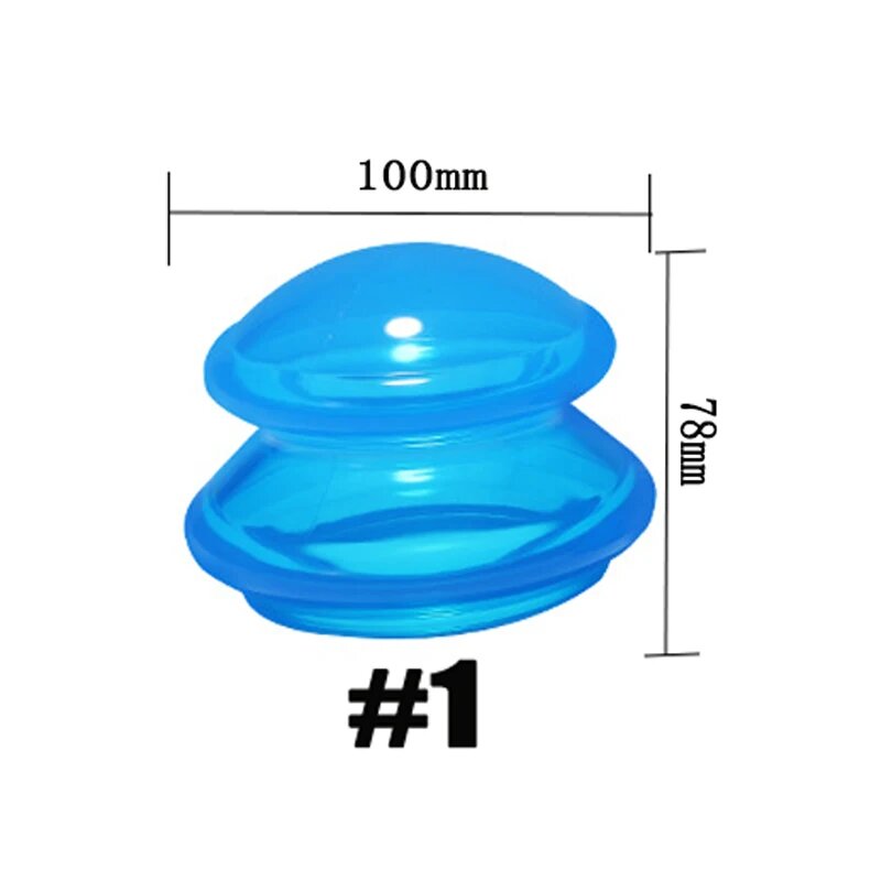 Силиконовые присоски Ventosas для антицеллюлитного массажа Size 1-Blue