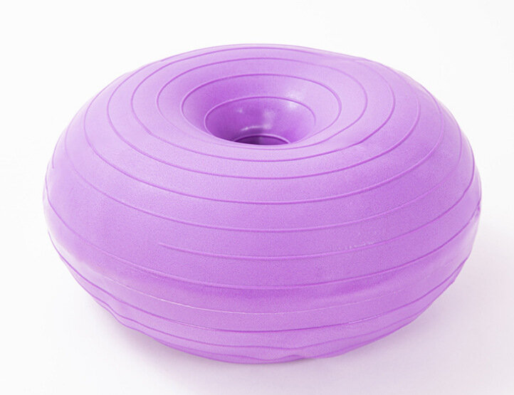 Donut Yoga Ball Пурпурный Утолщенный Взрывозащищенный Яблочный Шар Йога Полусфера Фитнес Шар Надувной Баланс Йога Шар