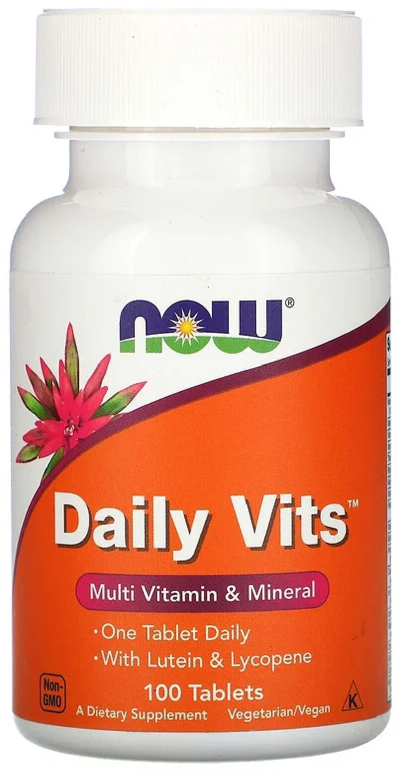 Витаминно-минеральный комплекс NOW Foods Daily Vits, Дейли Витс 100 таблеток
