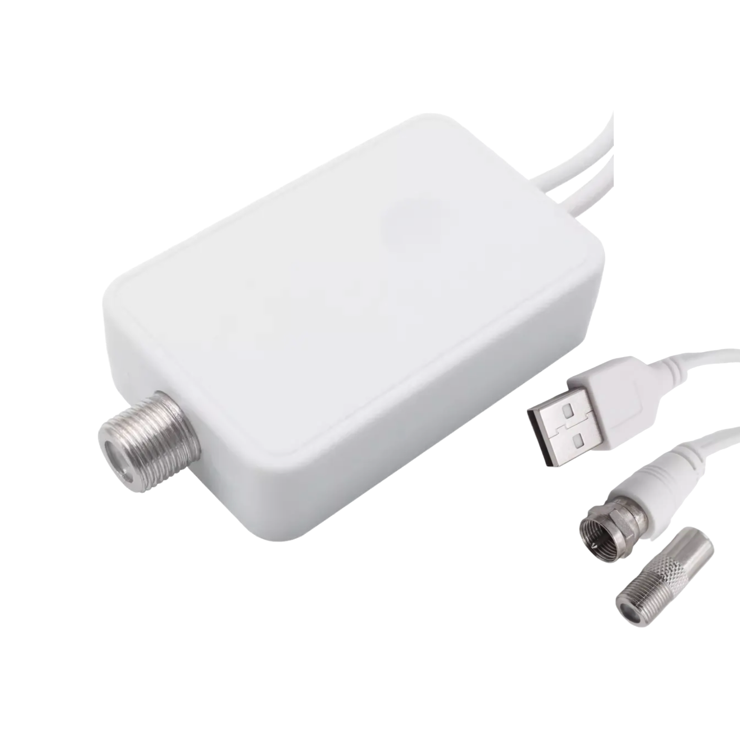 Усилитель сигнала цифровой антенны для внутреннего телевидения высокой четкости 25 дБ с универсальным переходником. Запрет на продажу в Китае, кндр, Кубе, Вьетнаме и Лаосе. Белый цвет