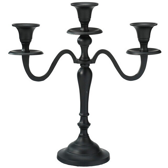 Подсвечник канделябр на 3 свечи Nocturne Noir 30 см, Koopman, A67102410-2