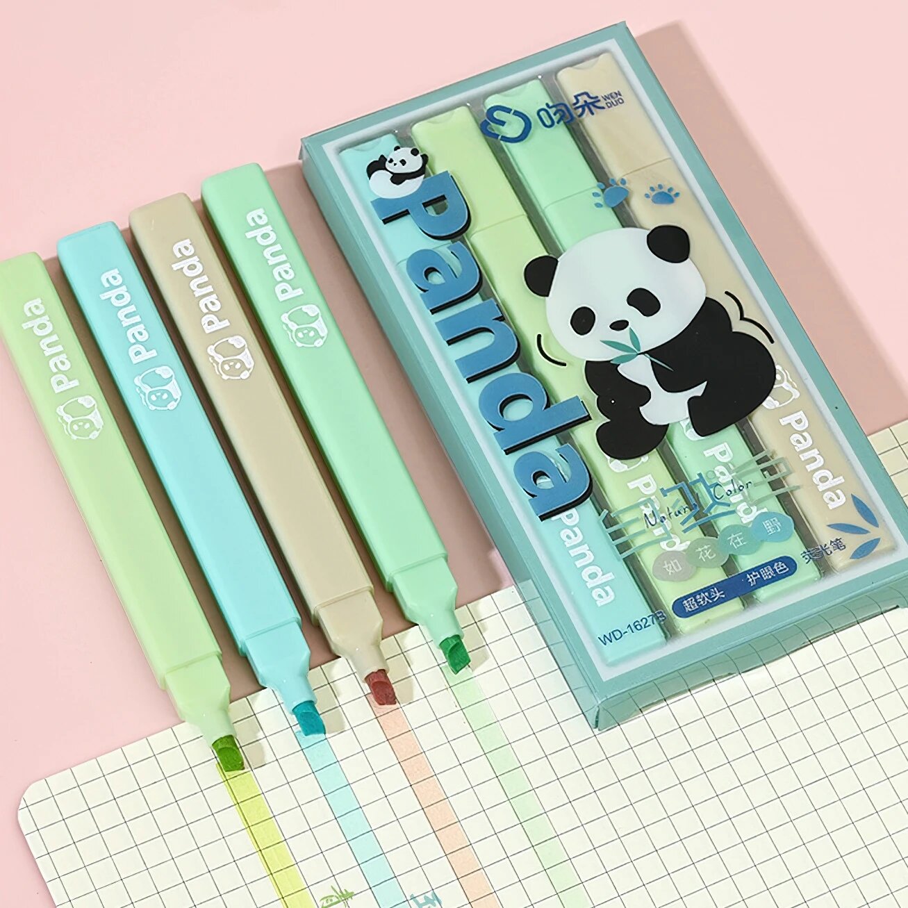 Набор хайлайтеров Панда, 4 шт, Green set